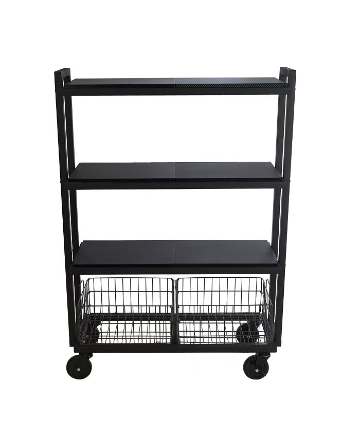 Simplie Fun Cart - 4 Tier Wide Collection Black - Macy's