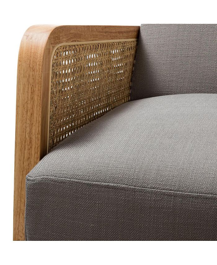 Simplie Fun Delphine Cane Accent Chair - Pewter - Macy's