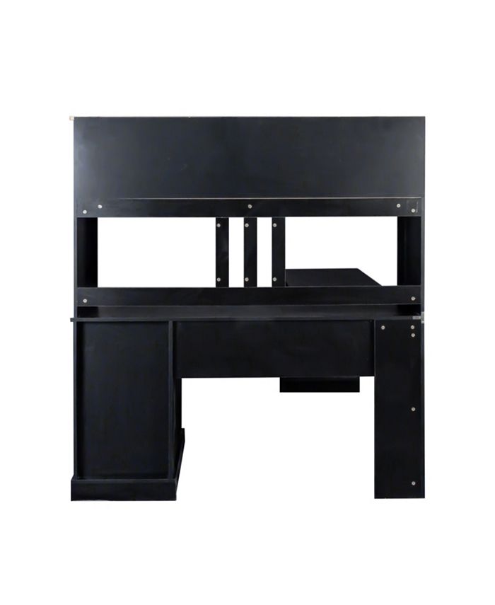 Simplie Fun Home Office Computer Desk With Hutch, Antiqued Finish - Macy's