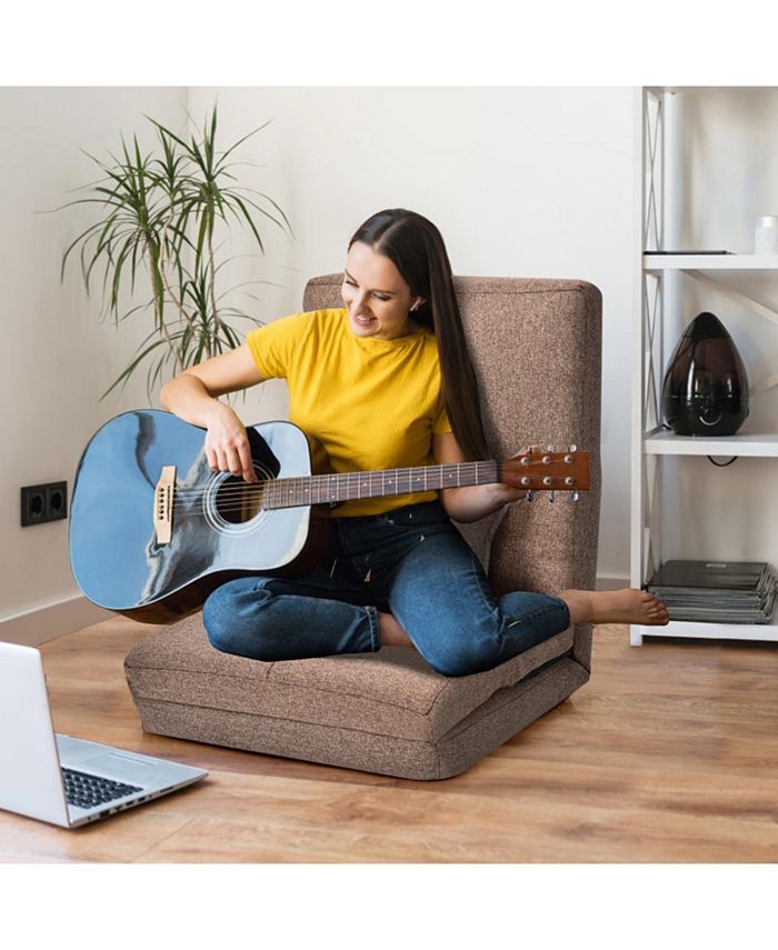 Slickblue Fold Down Flip Convertible Sleeper Couch with Pillow - Macy's