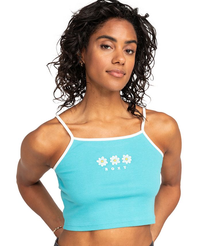 Roxy Juniors' Cotton High-Low Cropped Muscle Tank Top - Macy's