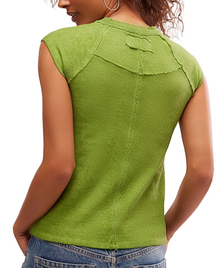 Free People Women's Riley Cotton Raglan-Sleeve Top - Macy's