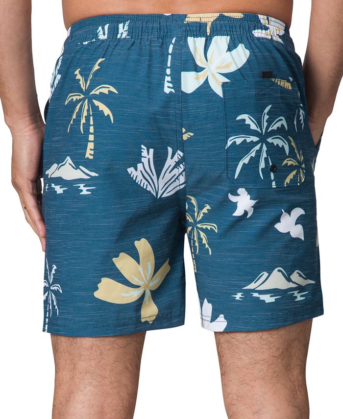REEF Men's Harmon Tropical Print Drawstring 5-3/4" Swim Trunks - Macy's