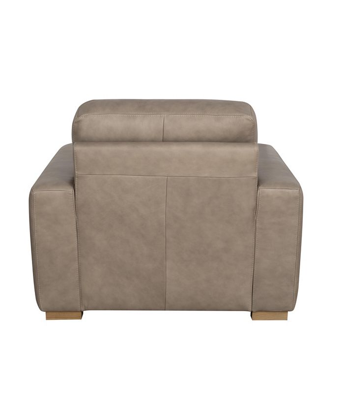 RUTHERFORD HOME Matera 46" Leather Cuddle Chair - Macy's