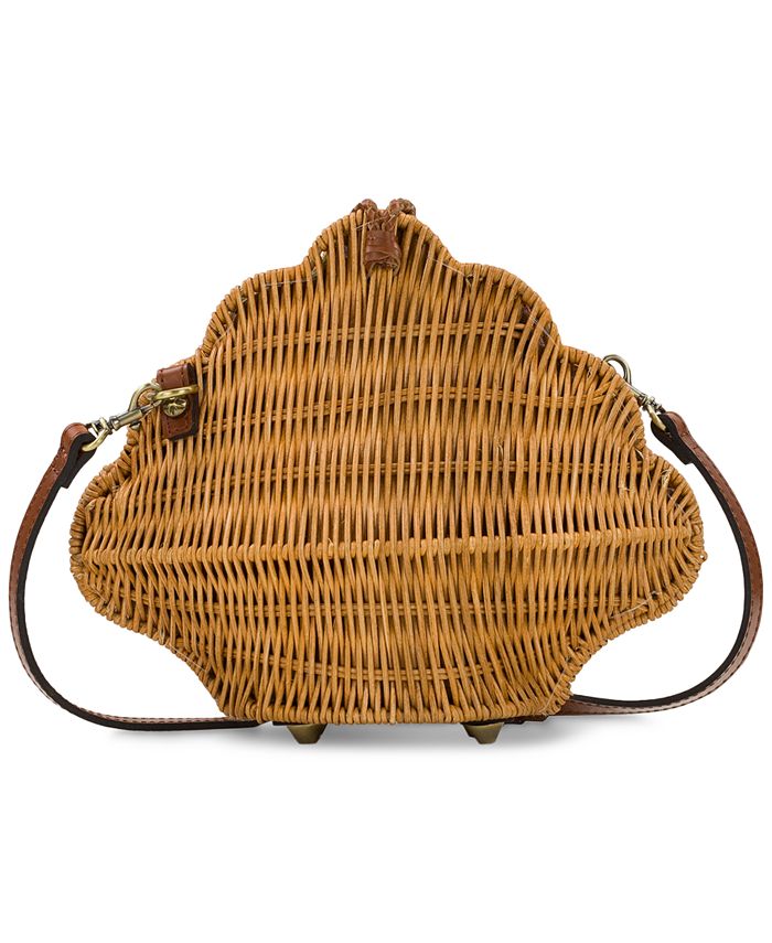 Patricia Nash Cala Luna Clam Small Rattan Crossbody Bag - Macy's