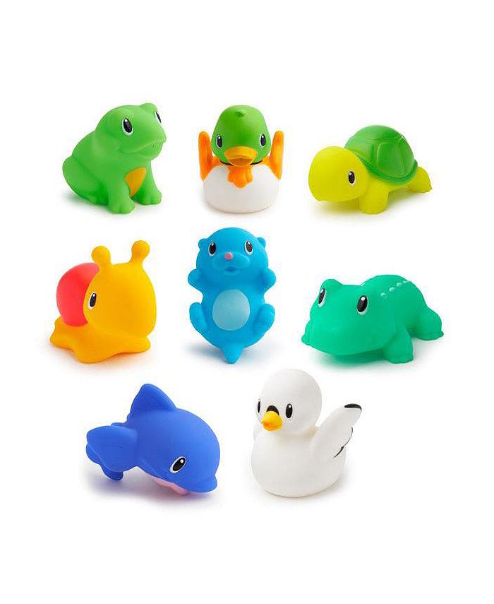 Munchkin Toddler Lake Animal Baby Bath Toy Squirts, 8 Pack - Macy's