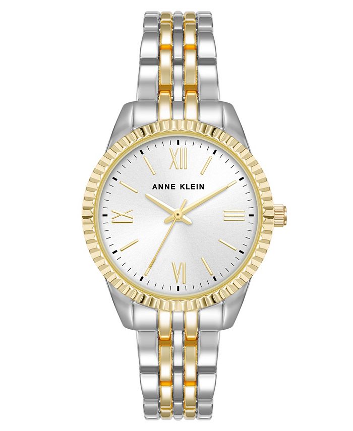 Anne Klein Women's Quartz Two-Tone Alloy Bracelet Watch, 30mm - Macy's