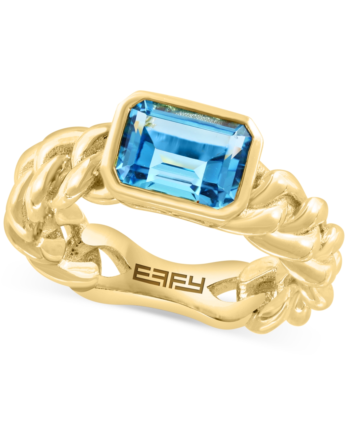 Click here for Effy Blue Topaz Chain Link Statement Ring (1-7/8 c... prices
