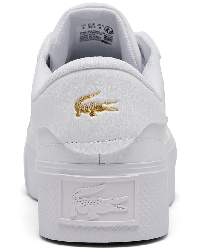 Lacoste Women's Ziane Logo Leather Casual Sneakers from Finish Line ...