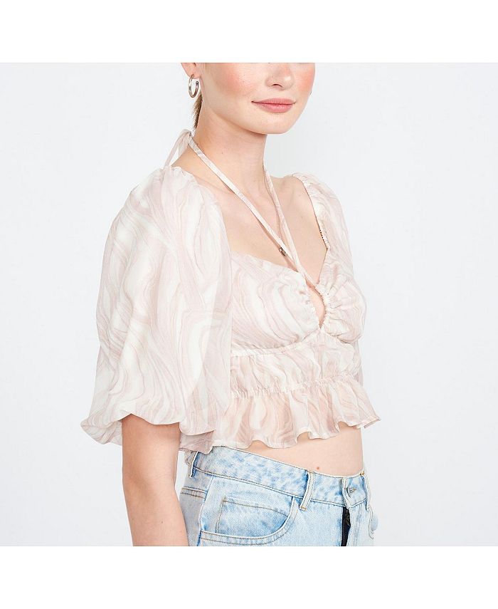 Emory Park Women's Amora Ruched Crop Top - Macy's