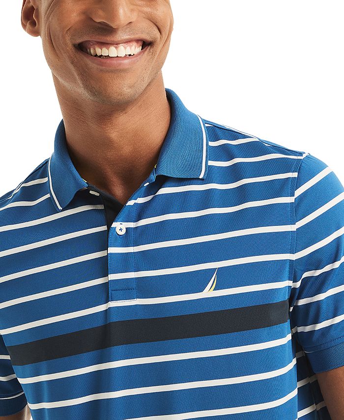 Nautica Men's Navtech Classic-Fit Stripe Performance Polo Shirt - Macy's