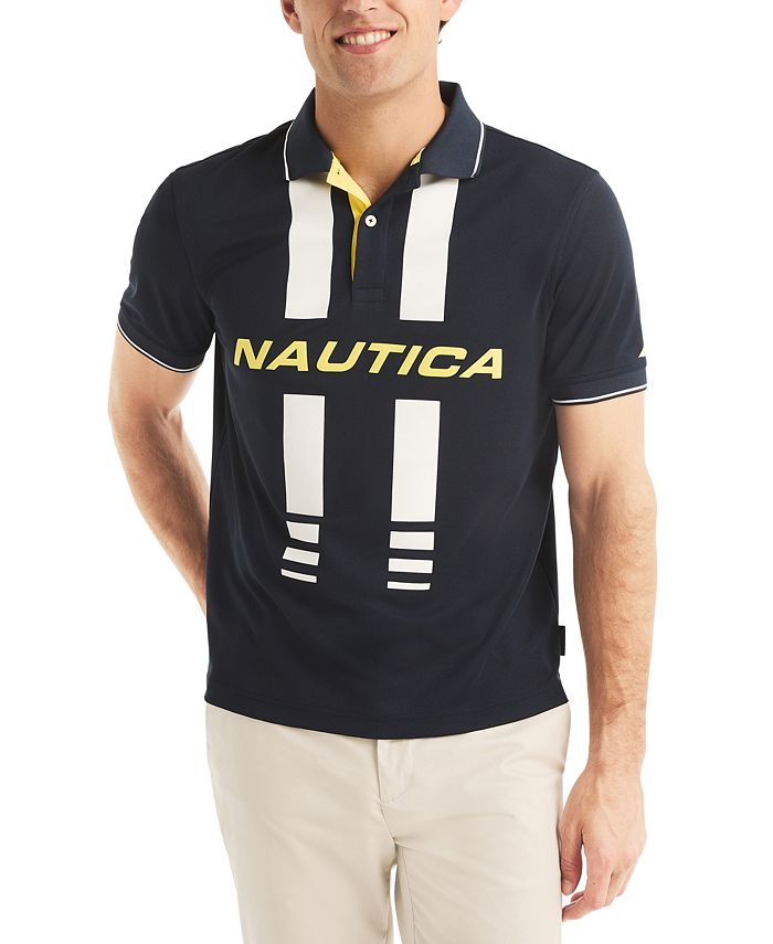 Nautica Men's Navtech Classic-Fit Colorblocked Logo-Print Performance ...