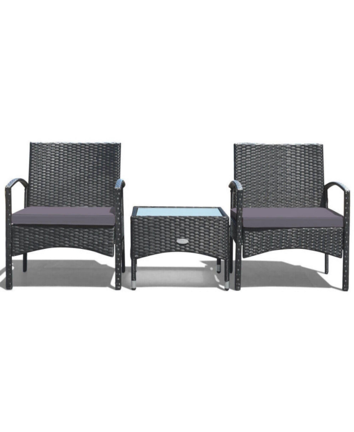 Click here for Sugift 3 Pieces Patio Wicker Rattan Furniture Set... prices