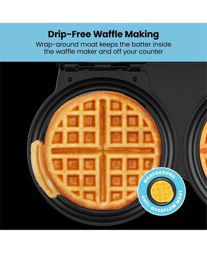 Chefman Double 6" Waffle Maker w/ Shade Selector, Non Stick Plates - Macy's