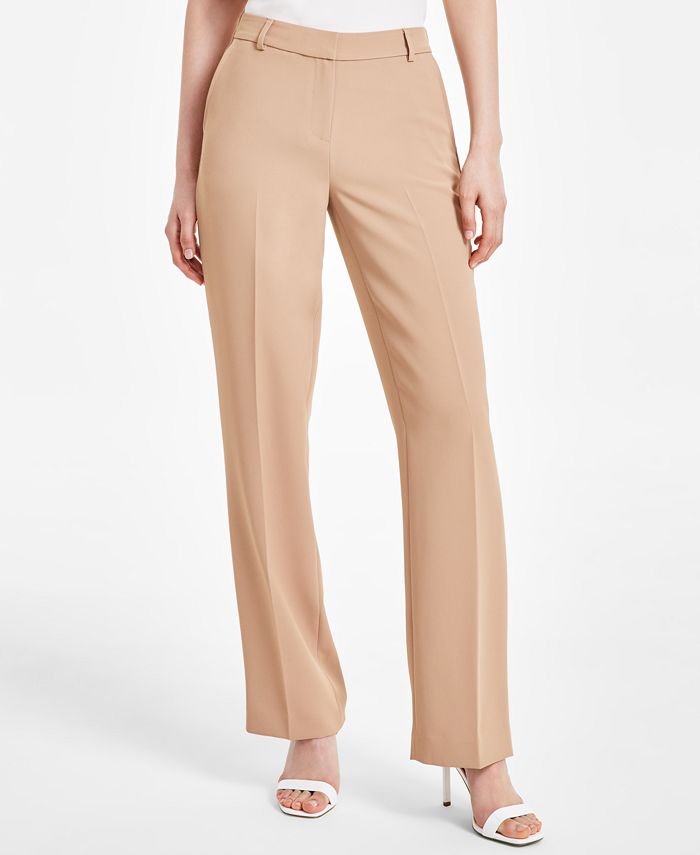 Anne Klein Women's Wide-Leg Front-Crease Pants - Macy's