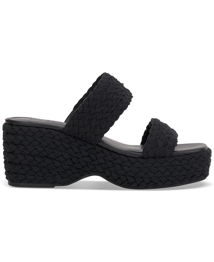 On 34th Women's Norina Woven Two Band Wedge Sandals, Created for Macy's ...
