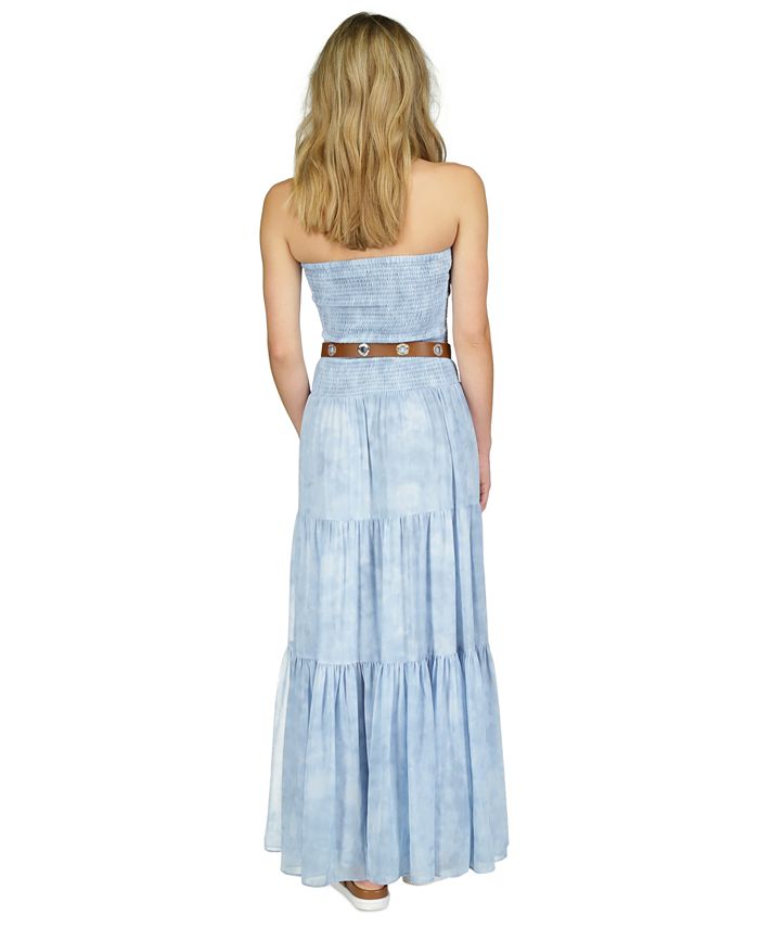 Michael Kors Michael Kors Women's Sunbleached Smocked Maxi Dress - Macy's