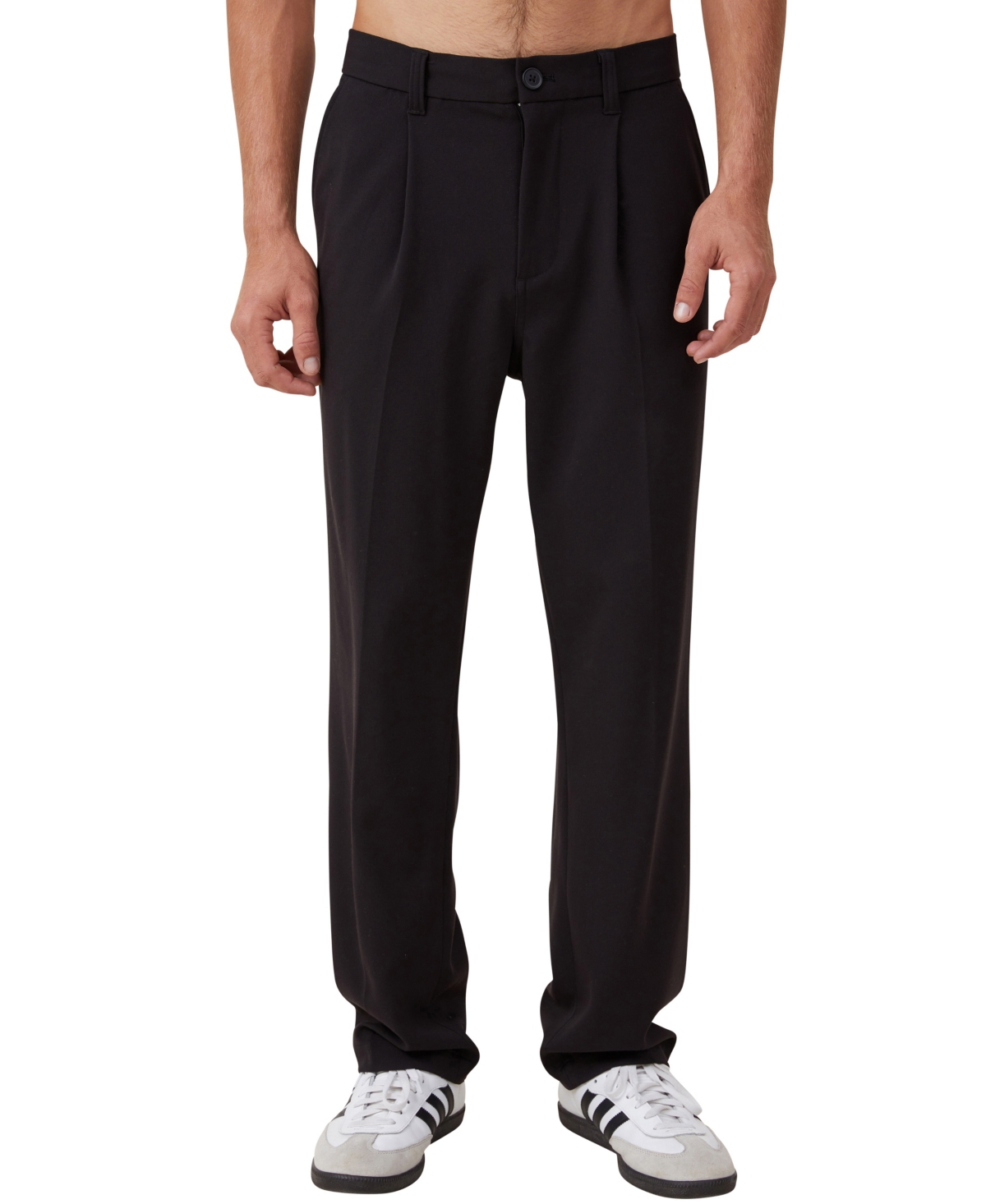 Click here for Cotton On Mens Relaxed Pleated Pant - Black prices