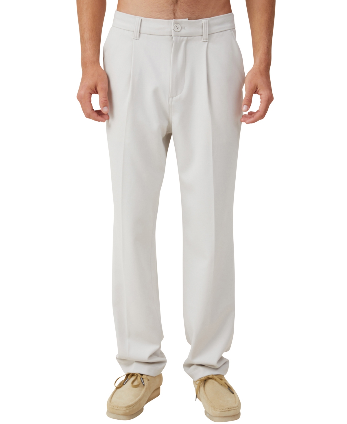 Click here for Cotton On Mens Relaxed Pleated Pant - Washed Stone prices