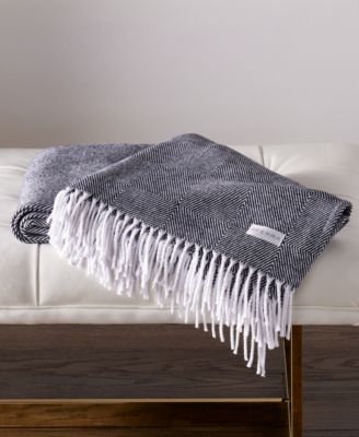 SFERRA Capriana Brushed Cotton Throw, 51" x 71" - Macy's
