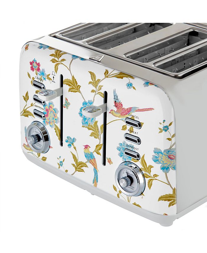 Laura Ashley Elveden White 4-Slice Toaster - Macy's