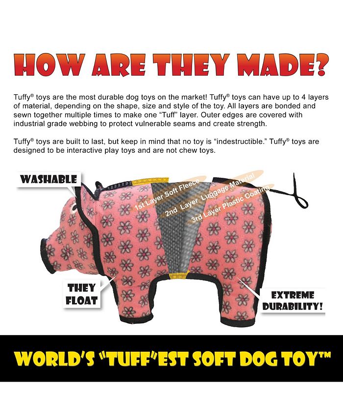 Tuffy Ultimate Tug-O-Gear Pink Leopard, Dog Toy - Macy's