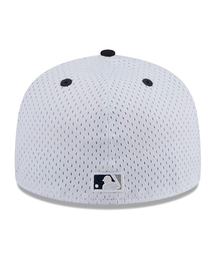 New Era Men's White Seattle Mariners Throwback Mesh 59Fifty Fitted Hat ...