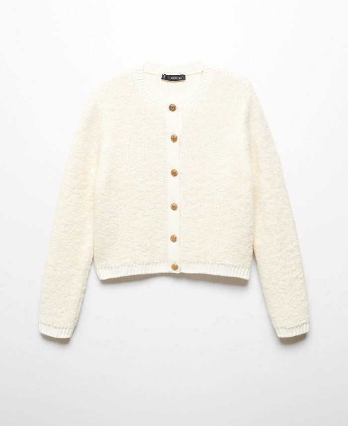 MANGO Women's Knitted Buttoned Jacket - Macy's