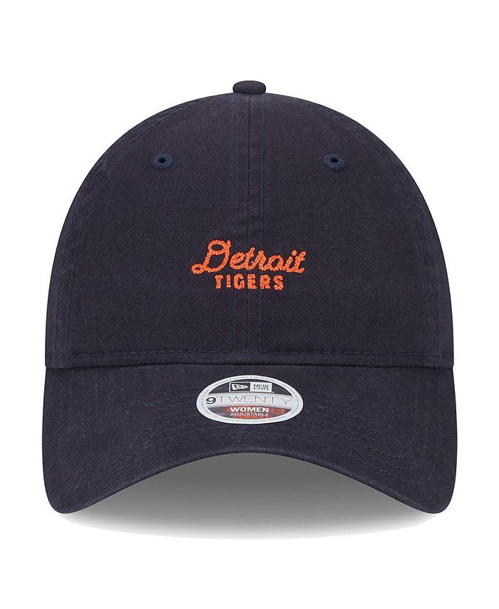 New Era Women's Navy Detroit Tigers Script 9Twenty Adjustable Hat - Macy's