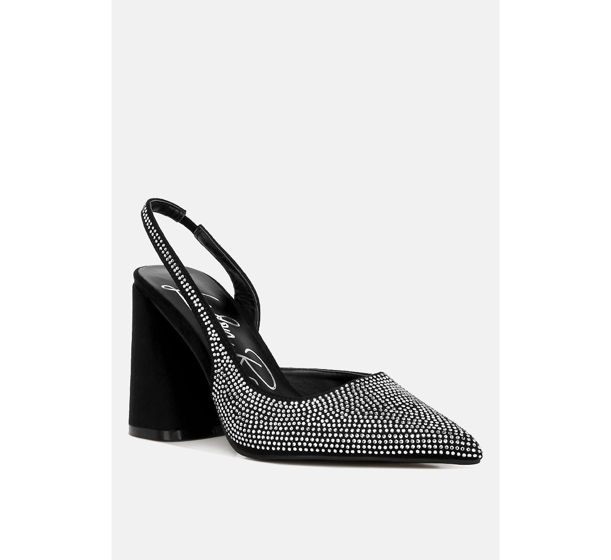 Click here for Saranna Rhinestone Embellished Suede Heel Sandals... prices