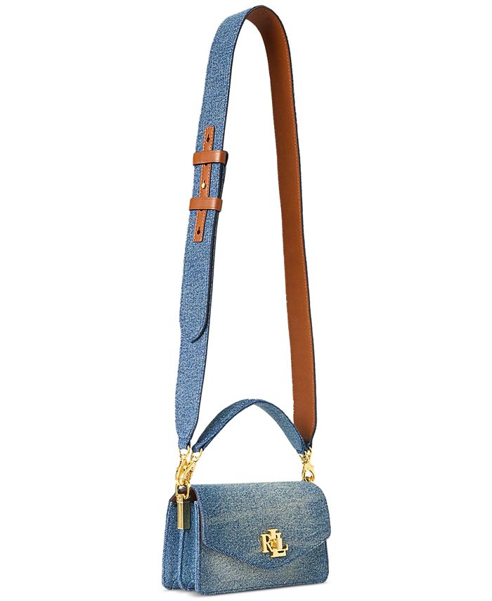 Lauren Ralph Lauren Washed Denim Tayler Crossbody Bag - Macy's