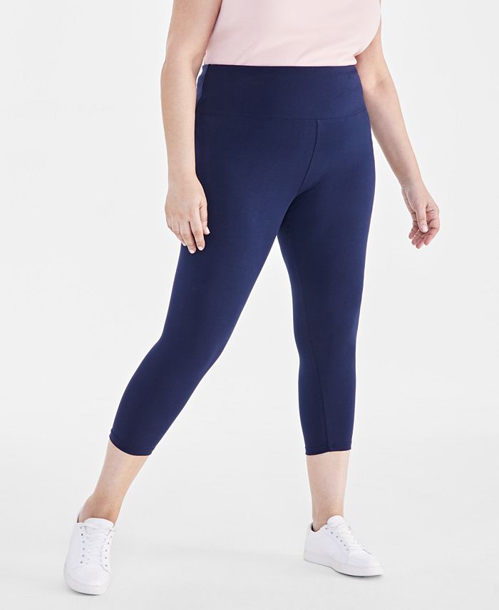 Style & Co Plus Size High-Rise Cropped Leggings, Created for Macy's ...