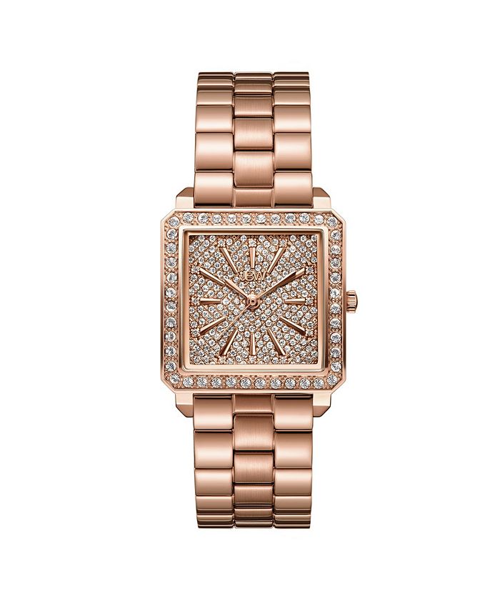 Jbw Women's Cristal Quartz 18K Rose Gold-Plated Stainless Steel Watch ...