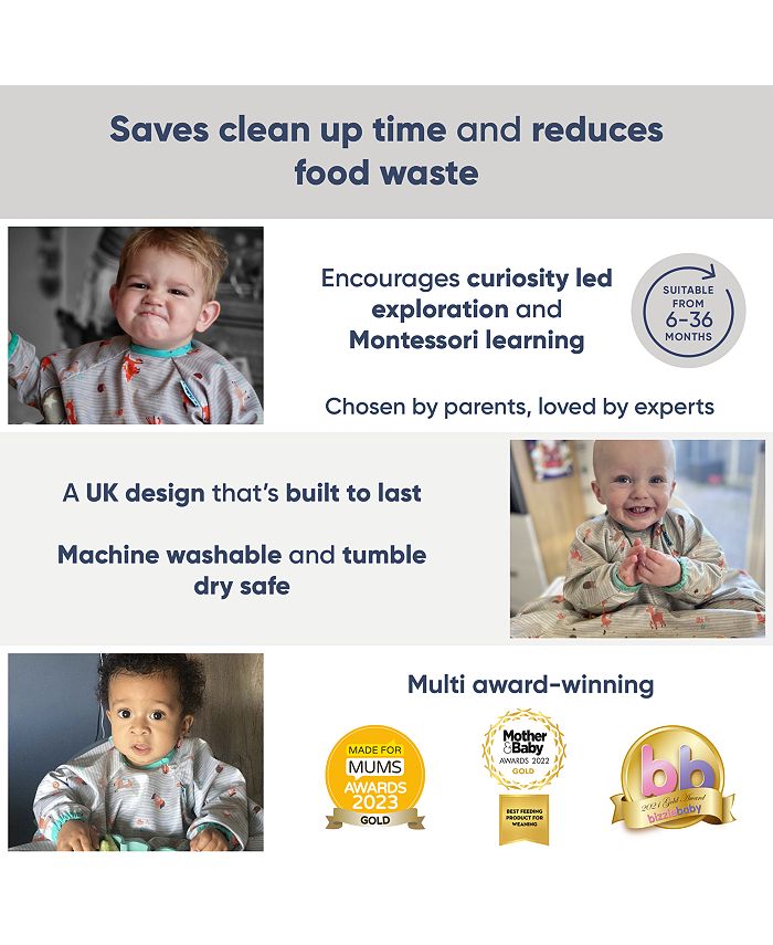 Bibado Long Sleeve Feeding Bibs ages 6-36 months Stain Free Clothing ...