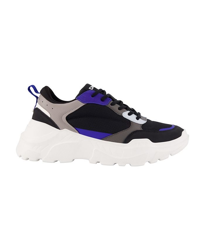 DKNY Men's Mixed Media Runner on a Lightweight Sole Sneakers - Macy's