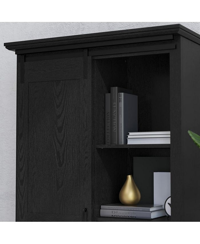 MERRICK LANE Finnoula Farmhouse Storage Cabinet, Semi-Open Storage With ...