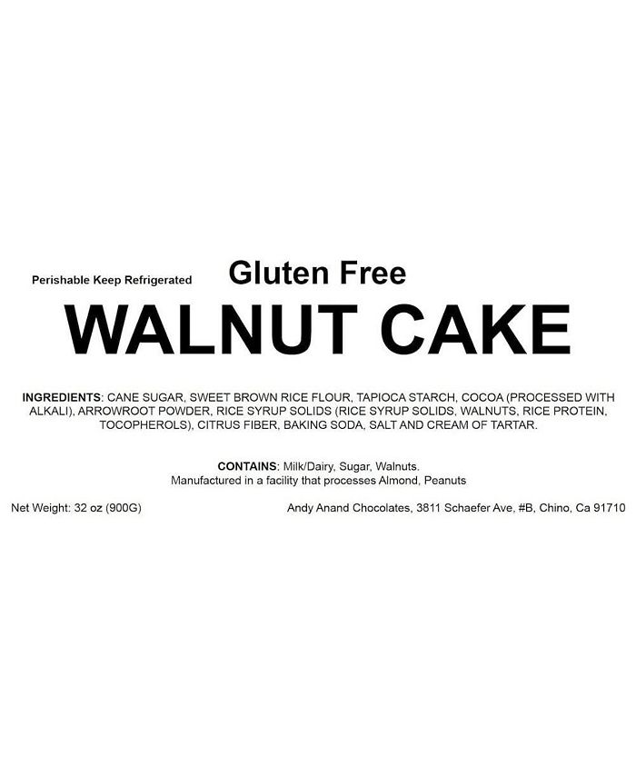 Andy Anand Chocolatier Andy Anand Gluten Free Caramel Walnut Cake 9 ...