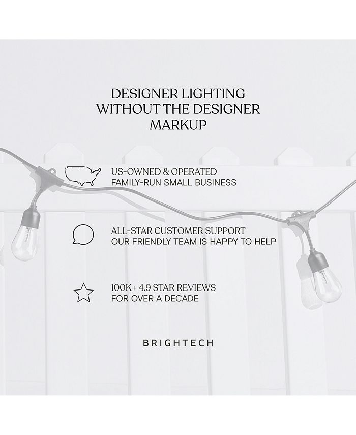 Brightech Weatherproof LED Commercial Grade Holiday String Lights - 15 ...