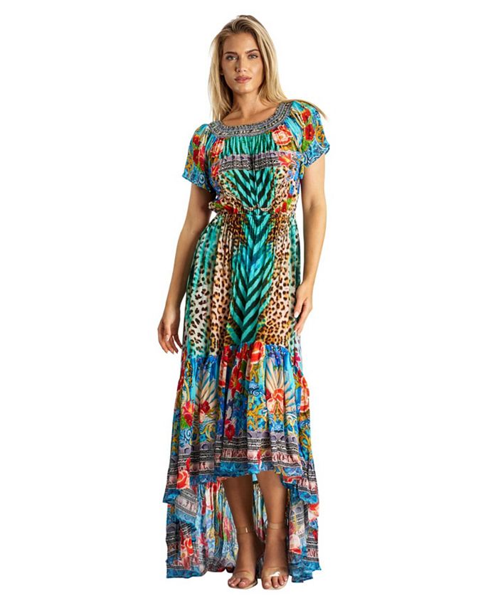 La Moda Clothing Women's Off Shoulder High Low Dress - Macy's