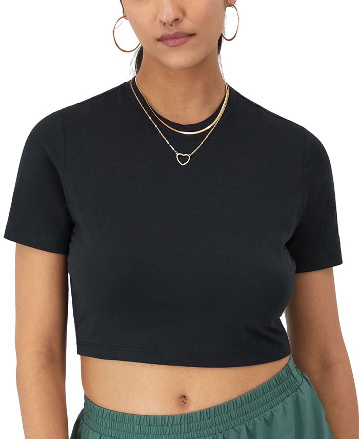 Champion Women's Soft-Touch Short-Sleeve Tiny T-Shirt - Macy's