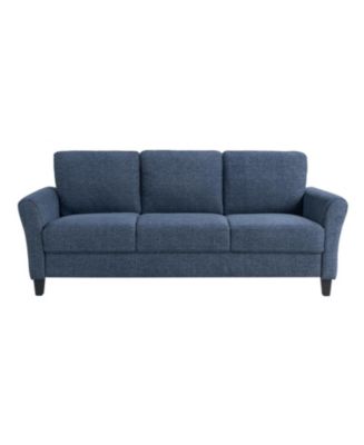 Lifestyle Solutions 80.3"W Polyester Microfiber Sofa with Rolled Arms ...
