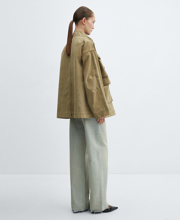 MANGO Women's Worn-Effect Parka - Macy's