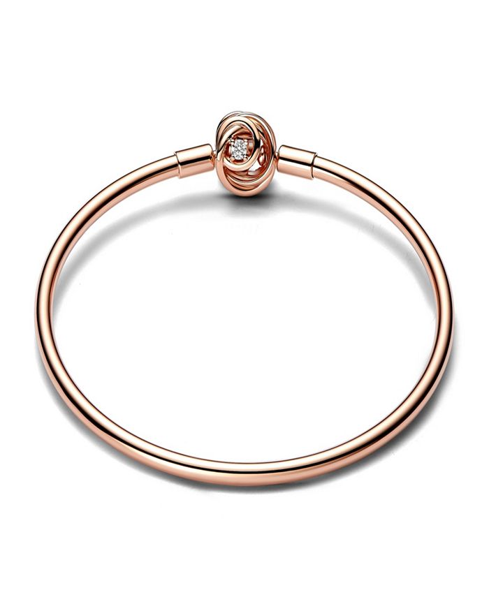 Pandora Moments Rose Gold Encircled Clasp Bangle - Macy's