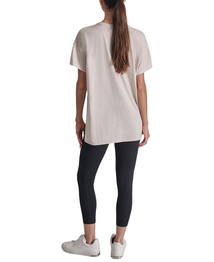 DKNY Women's Cotton Embossed Logo High-Low T-Shirt - Macy's