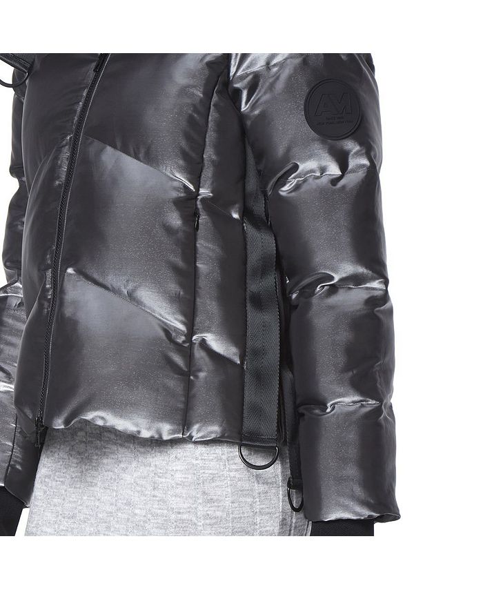Andrew Marc Black Label Women's Francium Metallic 's Short Puffer Coat ...