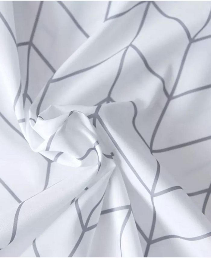 Kate Aurora Modern Simplicity Medium Weight Herringbone Gray & White ...