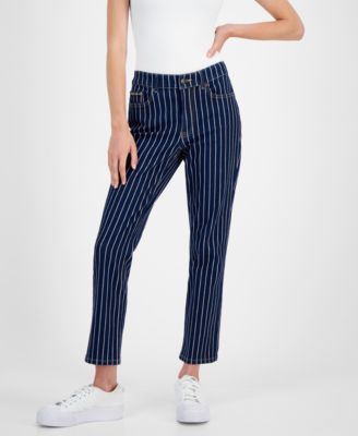 Striped jeans womens store