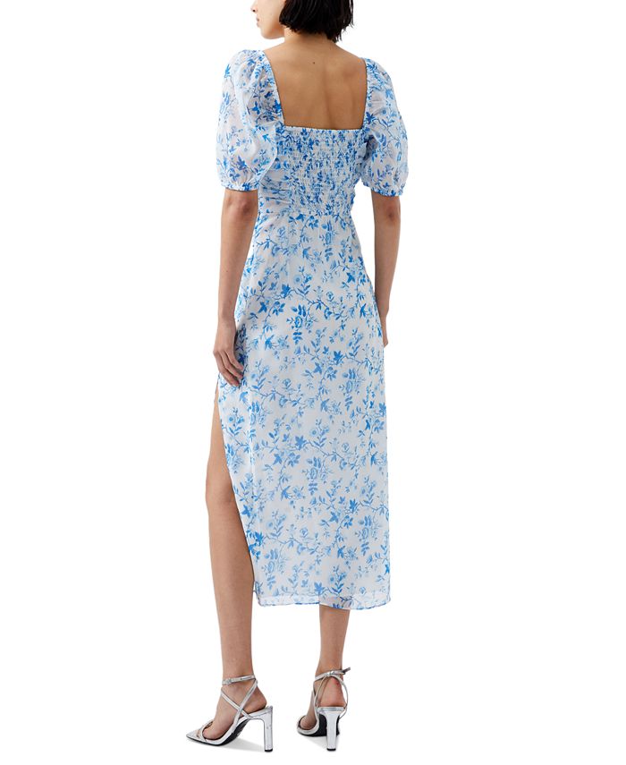 French Connection Women's Catrina Crinkle Ruched Midi Dress - Macy's