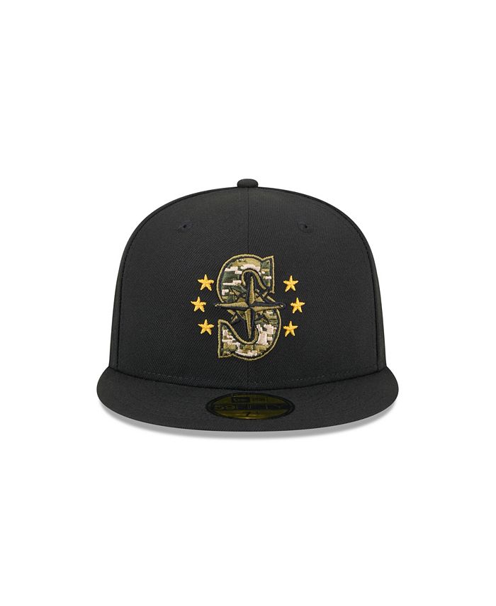 New Era Men's Black Seattle Mariners 2024 Armed Forces Day On-Field ...