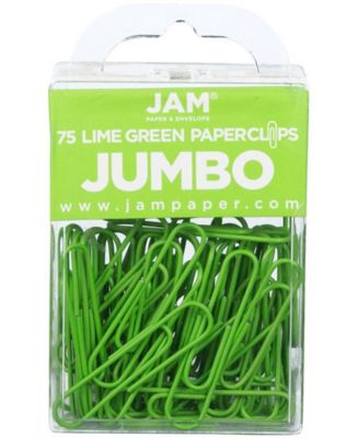 JAM Paper Colorful Jumbo Paper Clips - Large 2" - Paperclips - 75 Per ...